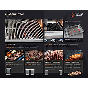 Mont Alpi 44-Inch MAi805-D45 Deluxe 45 Degree 6-Burner 115000 BTU Deluxe Stainless Steel Island Outdoor Kitchen Gas Barbecue Grill w/Granite Countertops & Sides + Storage Drawers & Cabinets