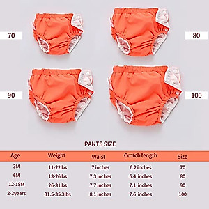 Ijnuhb Washable Baby Swim Diaper Reusable Swimming Diapers for Toddler Swimwear Pants 0-3 Years Boys Shower Gifts (White,2-3 Years)