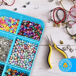 Bins & Things Storage Container with Organizers - 8 Compartments - Blue - Craft Storage/Craft Organizers and Storage - Bead Organizer Box/Art Supply Organizer