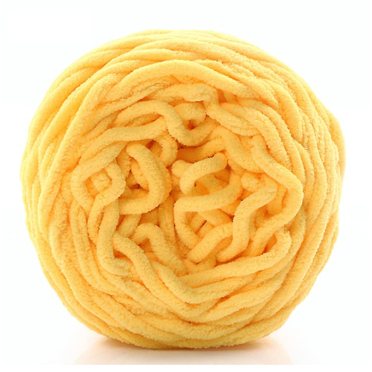YingRen Pure Color Cute Soft Knitting Chunky Towelling Wool Ball Skein Scarf Yarn - Perfect for Any Knitting and Crochet Mini Project Blue 100g