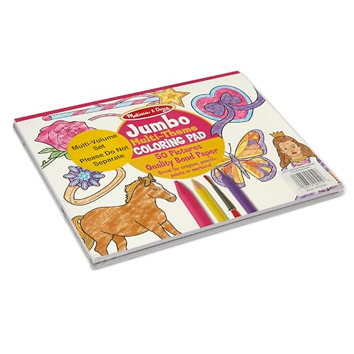 Melissa & Doug Sticker Collection and Coloring Pads Set: Princesses, Fairies, Animals, and More - FSC Certified