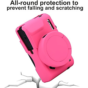 G7X Mark II G7X Removable Lens Cover Silicone Cover Rubber Soft Camera Case Cover for Canon PowerShot G7X II G7X (Rosered)