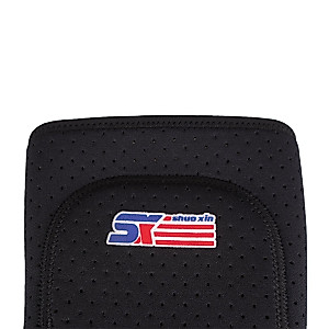 ShuoXin Thicken Breathable Sports Neoprene Knee Sleeve Compression Support Brace Knee Guard Protector Pad 1PCS - Black (L)