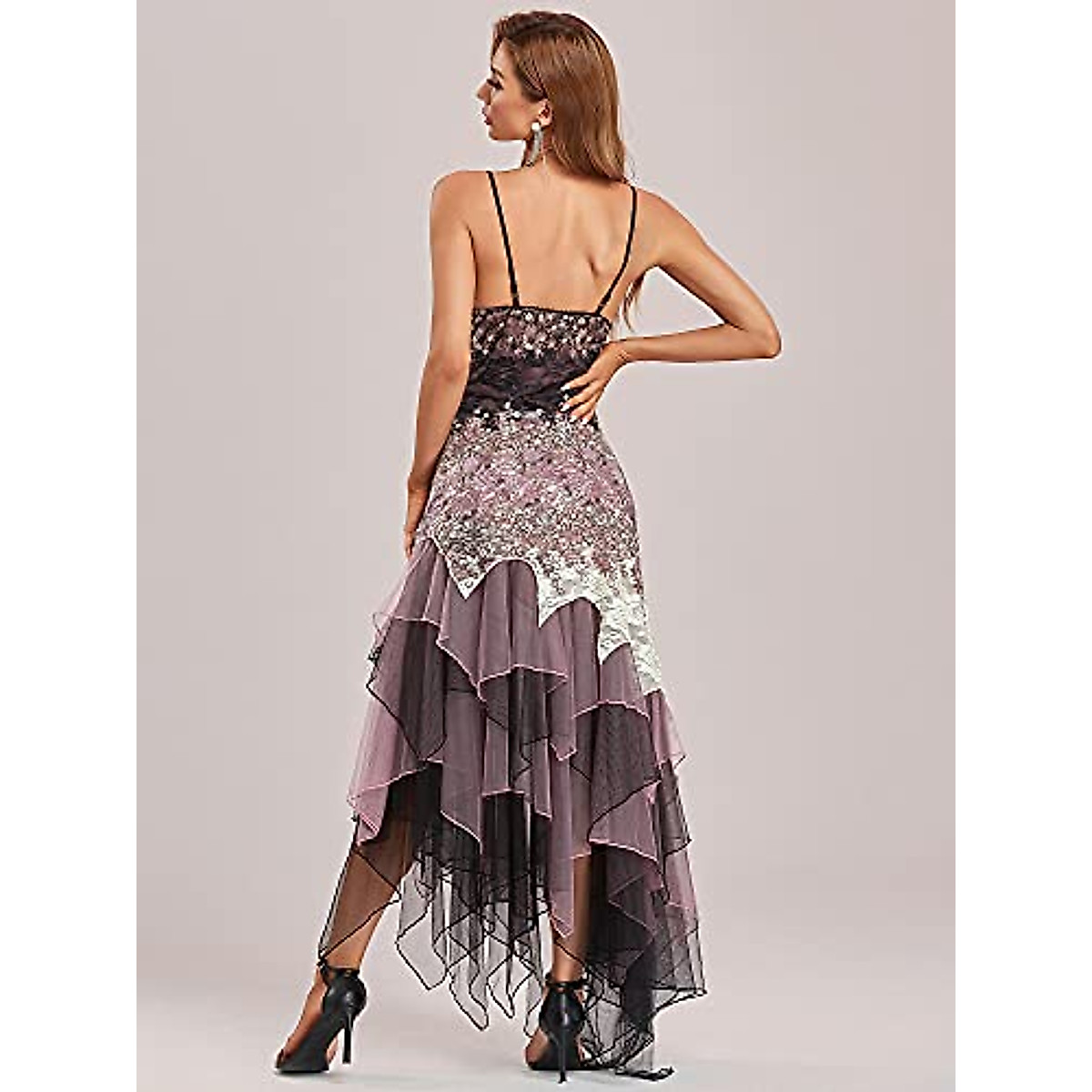 Ever-Pretty Women's V-Neck Sexy Party Dress Wedding Guest Dresses for Women Summer Dress Orchid US10