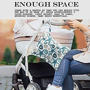 zcyxuuw Wet Bag, Wet Dry Bag, Wet Bag for Swimsuit, Travel, Beach, Pool, Diapers, Dirty Yoga Gym Clothes, Makeup Bag, Beach Wedding Supplies, Waterproof Reusable Shell Pearl Starfish Whale