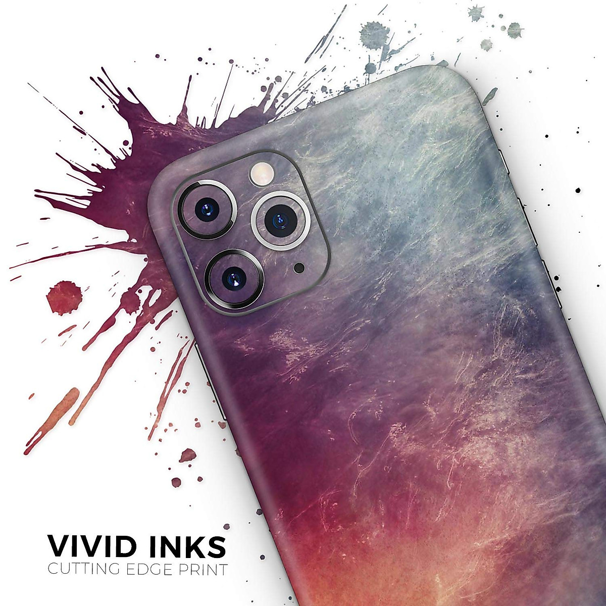 Design Skinz Abstract Fire & Ice V19 - DesignSkinz Protective Vinyl Decal Wrap Skin Cover Compatible with The Apple iPhone XR (Full-Body, Screen Trim & Back Glass Skin)