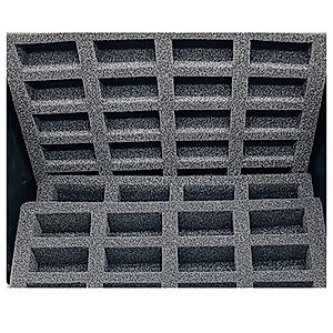 Grinning Gargoyle Miniature Storage Case - 80 Foam Slot Figurine Miniature Carrying Case - Minitures Carry Case with handle - Dungeons and Dragons Miniature Case - Wargame Carrying Case (4 Tray)