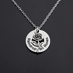 Lywjyb Birdgot Drama Gift Raindrops on Roses Gift Broadway The Sound of Music Necklace Gifts for Women (Raindrops ne)