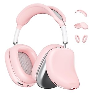 for AirPod Max Ear Covers, Soft Silicone Case Cover Kit for AirPod Max Ear Pad/Ear Cups/Headband, Anti-Scratch Protective Accessories for Apple AirPods Max Headphones (Pink)