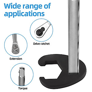 KUNTEC 15 Piece Crowfoot Flare Nut Wrench Set Metric Tool Kit for 3/8inch and 1/2inch Drive Ratchet 8mm to 24mm