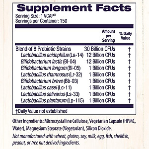 Healthy Origins Probiotic 30 Billion CFUs - Shelf Stable Probiotics for Women and Men - Supports Gut Health - Probiotics for Digestive Health - 150 Veggie Capsules
