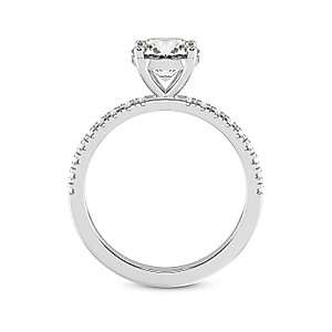 FRIENDLY DIAMONDS 2 Carat | IGI Certified Round Shape Lab Grown Diamond Engagement Ring | 14K Or 18K in White, Yellow Or Rose Gold | Nomi Classic Eternity Diamond Ring | FG-VS1-VS2 Quality