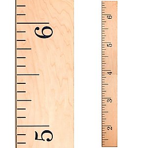 HEADWATERS STUDIO Wooden Ruler Growth Chart for Kids, Boys & Girls - Height Chart & Height Measurement for Wall - Kids Nursery Wall Decor and Room Hanging Wall Decor - Natural Schoolhouse Ruler Inches