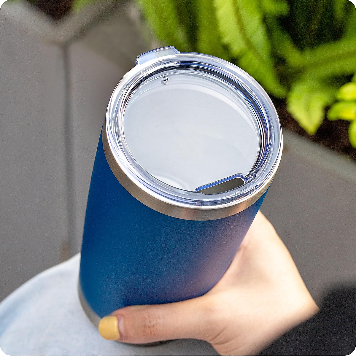 Prurex 2 Pack 20 ozTumbler Lid for Yeti Rambler,Old Style Rtic and More Travel Mugs, Splash Proof Replacement Lid for 3.2" Inner Diameter Tumblers