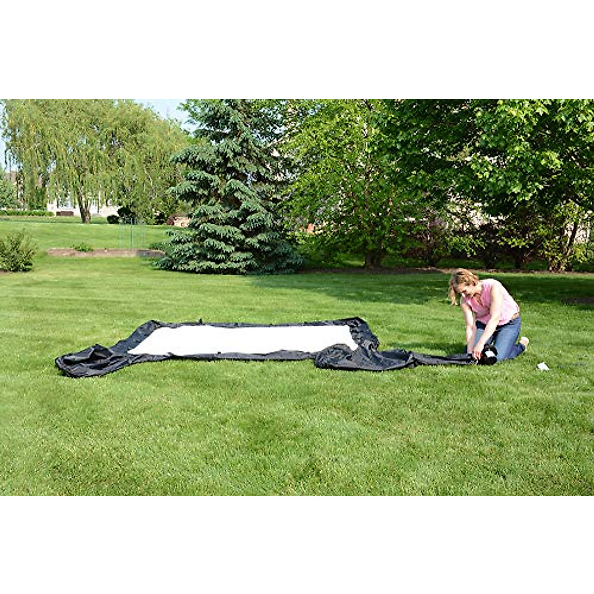 Total HomeFX Pro Weather-Resistant Inflatable Theatre Kit with Outdoor Projector, Projection Screen, and Projector Stand
