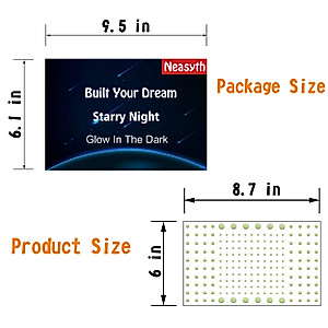 1230 PCS Ultra Glow in The Dark Stars Wall Stickers, 3D Adhesive Dots Decor Starry Sky Decor for Kids Bedroom or Birthday Gift,Beautiful Wall Decals