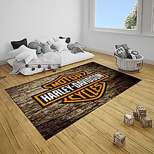 Harley Davidson Fan, Harley Rug, Harley, Area Rugs, for Living Room, Home Decor Rug, Harley Fan Rug, Davidson,Popular Rug, harley201 (2.6x4.6 feet - 80x140 cm)