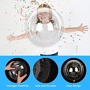 RUBFAC Bobo Balloons 25pcs, 20 Inches Bubble Balloons Clear Bobo Balloons, Large Transparent Balloon for Stuffing Wedding Birthday Party Decorations
