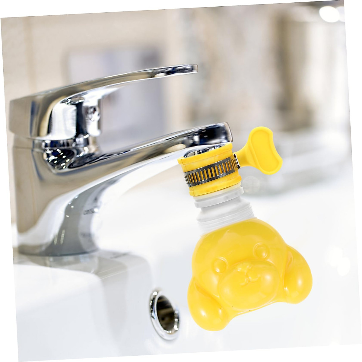 Gogogmee 2pcs Rotatable Faucet Extenders Sink Nozzle for Basin Gel Nail Polish Over Toilet Storage Sink Faucet Extension Anti-splash Faucet Extenders Child Pvc Faucet Head Cartoon