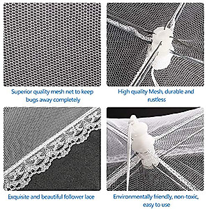 Mesh Food Covers Outdoor Masonda Pop-Up Food Tents(6 Pack) for Picnics/Grill/Party Outside Food Umbrella 100% Protection from Flies Reusable and Collapsible Net Cover 17×17 Inch