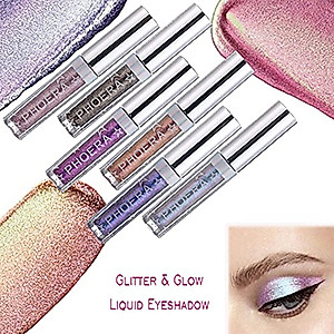 Erinde Liquid Glitter Eyeshadow - Shimmer Sparkle Eye Shadow, Long Lasting, Waterproof, Shining Eyeshadow, Metallic Glow Shiny Eye Shadow Pen, Create Sparkling Eye Makeup (106#Rose Gold)