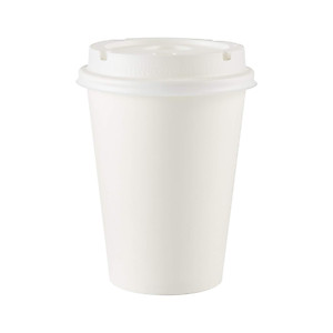 Dixie 12 oz. Paper Hot Coffee Cup by GP PRO (Georgia-Pacific), White, 2342W, 1,000 Count (50 Cups Per Sleeve, 20 Sleeves Per Case), Simply White