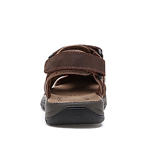 Agowoo Womens Athletic Beach Hiking Closed Toe Sandals Brown 40 8.5 D(M)