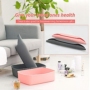 Diaya Showerbath Pink - Silicone shower bath | shower footbath | foldable foot bath | bashin | tub | foot wash soaking massage | feet clean odor | showerfootbath | standing type | hot water savings