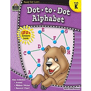 Teacher Created Resources Ready-Set-Learn: Dot-to-Dot Alphabet, Kindergarten