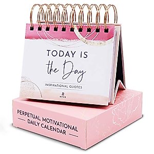 Motivational Calendar - Daily Flip Calendar with Motivational Quotes - Inspirational Gifts for Women, Office Decor for Women, Office Gifts for Women, Motivational Gifts, Desk Decorations Women