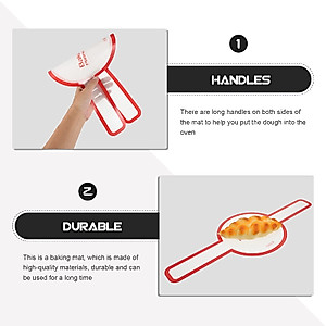 Hemoton Baking Mat Long Handles Dutch Oven Bread Mat Pastry Rolling Mat for Gentler Safer Easier Transfer Dough