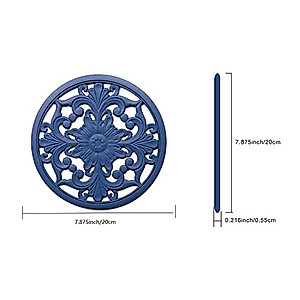 Smithcraft Silicone Trivets for Hot Dishes, Pots and Pans, Hot Pads for Kitchen Counter, Pot Holders for Tabletop & Countertop, Multi-use Heat Resistant Mat for Table, Non Stick Trivet Mat Set 3 Teal