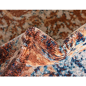 Unique Loom Mystic Collection Area Rug - Seine (8'x 10' Rectangle, Brick Red/ Blue)