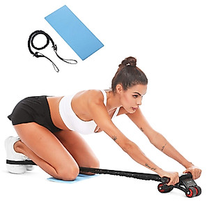ANCHEER Ab Roller Kit - Perfect Home Gym Equipment for Men and Women Core Workout Essential Abdominal Exercise Tool Ab Roller Wheel Exercise Equipment