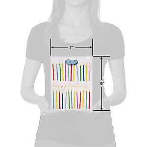 Papyrus Birthday Gift Bags with Tissue Paper, Balloons and Candles (2 Bags, 1 Large 13", 1 Medium 9", 8-Sheets)