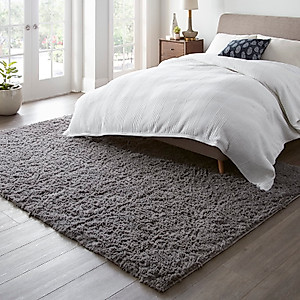 Ophanie Machine Washable 5x8 Rugs for Living Room,Grey Fluffy Carpet Large Fuzzy Plush Shag Comfy Soft, Non-Slip Indoor Floor Carpet,for Kids Boys Girls, Room,Bedroom,Playroom, Home Decor Aesthetic