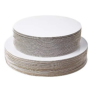 [25pcs]8"White Cakeboard Round,Small Disposable Cake Circle Base Boards Cake Plate platter 8 inch,25 of pack (White, 8inch)