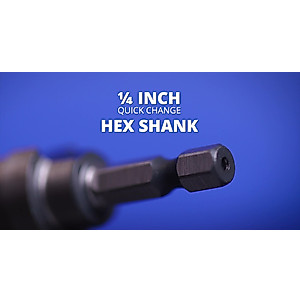 Drill America #4 HSS Black & Gold Step Drill Bit with Quick Change Hex Shank (3/16" - 7/8" by 1/16")