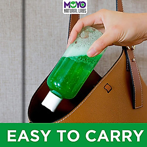 MoYo Natural Labs 4 oz Travel Bottles, Empty Travel Containers with Disc Caps, BPA Free HDPE Plastic Squeezable Toiletry/Cosmetic Bottle (Neck 20-410) (Pack of 12, HDPE Translucent White)