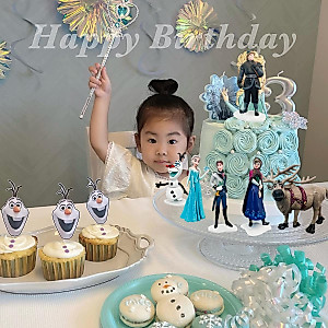 6 pcs Frozen Cake Topper, Frozen Birthday Party Supplies, Kids Birthday Cake Decoration.