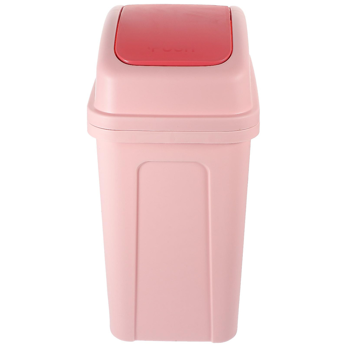 ABOOFAN Shake Lid Trash Can Thicken Trash Bucket Garbage Bin Waste Bins Kitchen Trash with Lid Push Top Garbage Can Bathroom Trashcan Recycling Container Household Office Pp Pink Cream