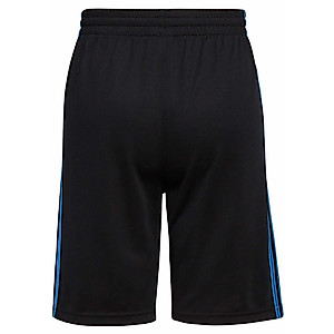 adidas Youth 2-Pack 3 Stripes Short (Large 14/16, Navy/White & Black/Bright Blue)