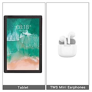 EBTOOLS 10.1 Inch Tablet, 5G WiFi 4G LTE Calling Tablet, 12GB RAM 256GB ROM, Android 11.0 Octa Core Processor, Front 8MP Rear 20MP, with TWS Bluetooth Earphone, 8800mAh (US Plug 100‑240V)