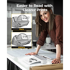 paperang Portable Thermal Printer Supports A4 Paper for Mobile Monochrome Prints, Wired Printing for Windows & macOS via USB and Wireless Printing for iOS & Android Devices via Bluetooth