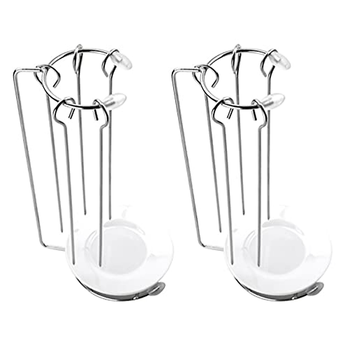 YARDWE Kebab Skewers Metal Skewers 2 Sets Vertical Skewer Stainless Steel Stainless Steel BBQ Kabob Skewers Rack Holder Vertical Barbeque Grilling Rack Meat Spit Kebab Skewers Metal Skewers