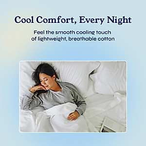 California Design Den Natural 100% Cotton Sheets Queen Sheet Set, Soft 400 Thread Count Sateen Cooling Sheets, Deep Pocket Queen Sheets, 4 Piece Bed Sheets Queen ( Bright White Sheets)