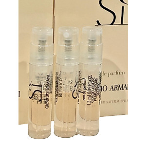 GIORGIO ARMANI Si EDP Sample Perfume Women Spray 1.2 ml / 0.04 oz - set of 3