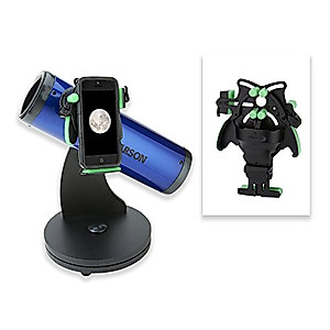 Carson SkySeeker 15x-37.5x Newtonian Reflector Beginner Telescope with Universal Smartphone Optics Digiscoping Adapter (JC-200UN)