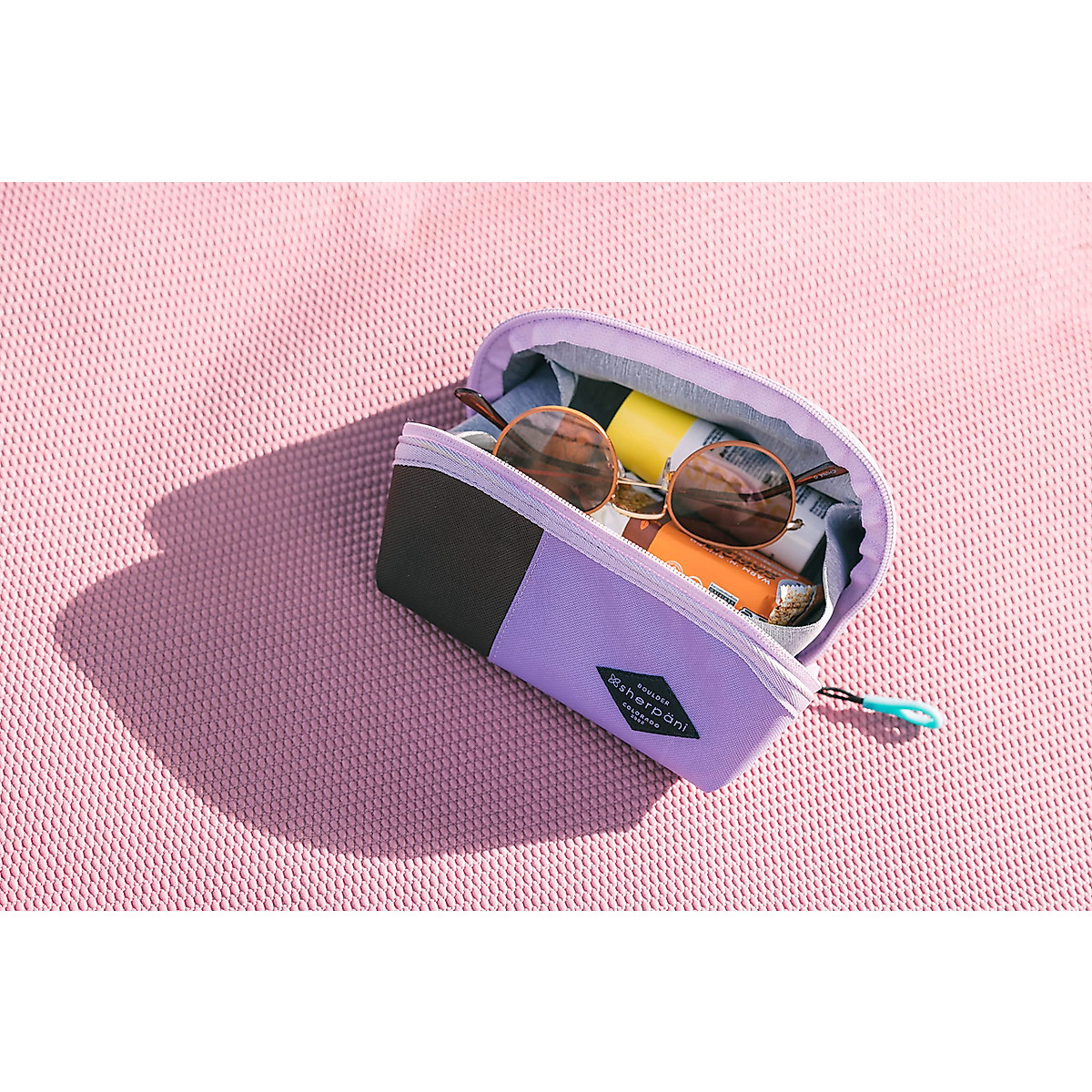 Sherpani Harmony Pouch, Travel Toiletry Bag, Cosmetic Bag, Lightweight Portable Pouch, Everyday Convenient Bag (Seagreen)