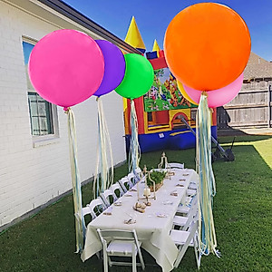 Green Giant Balloons, 8 Thicker 36 Inch Strong Latex Big Round Balloons for Photo Shoot Wedding Baby Shower Birthday Party Event Decoration